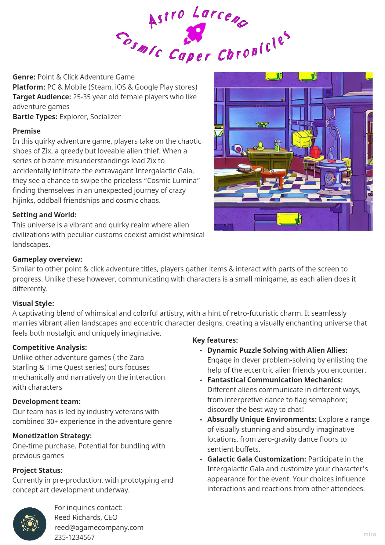 One Pager - Deliberate Game Design